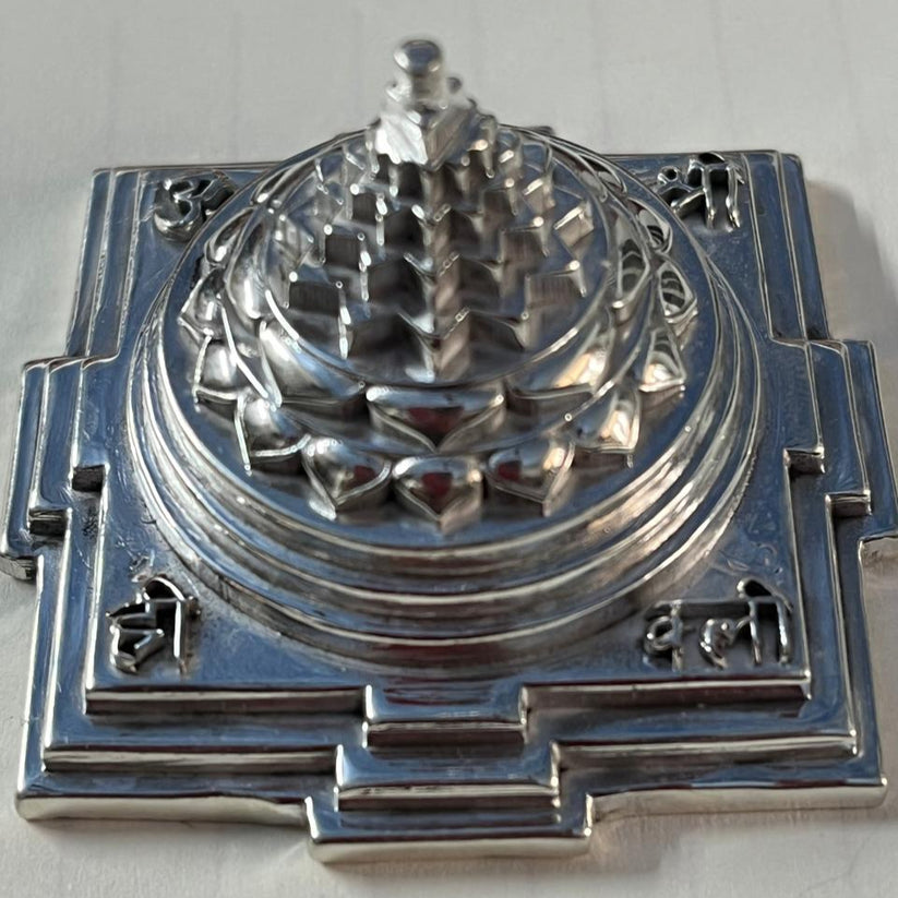 MERU SHRI YANTRA (ABHIMANTRIT) IN PURE SILVER – Sumit Peer Collections